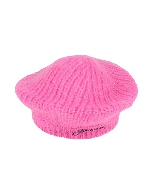 GANNI Solid Color Knitted Beret - Pink