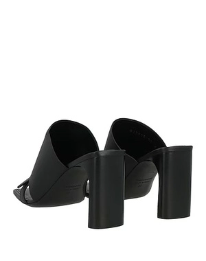 Balenciaga Leather Sandals With Buckle Detail