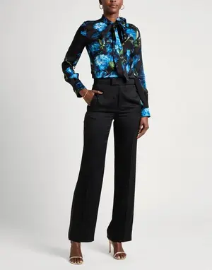 Dolce & Gabbana Floral Satin Shirt With Bow Detail