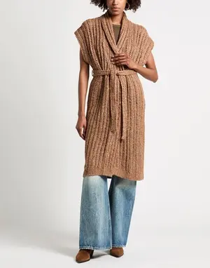 Brunello Cucinelli Solid Color Crochet Short-sleeve Dress