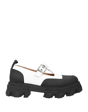 GANNI Two-tone T-strap Sandals With Block Heel