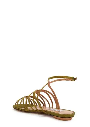 AQUAZZURA Handmade Straw Woven Sandals