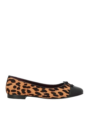 Tory Burch Leopard Print Ballet Flats - Black