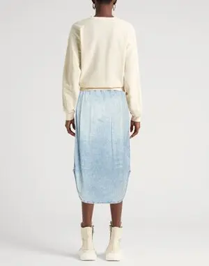 DIESEL® Light Wash Denim Midi Skirt