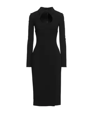 Dolce & Gabbana Solid Color Stretch Slim-fit Dress - Black