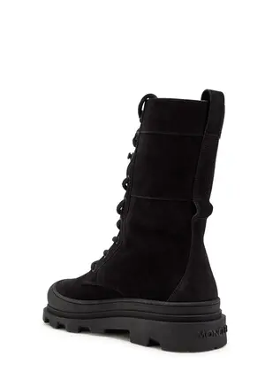 Moncler Suede Mid-calf Lace-up Boots