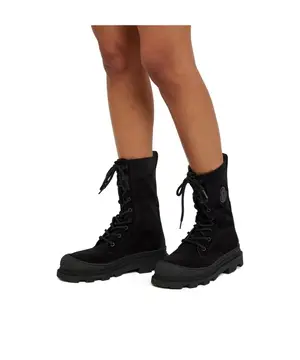 Moncler Suede Mid-calf Lace-up Boots