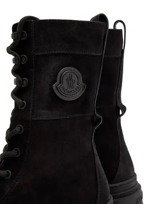 Moncler Suede Mid-calf Lace-up Boots