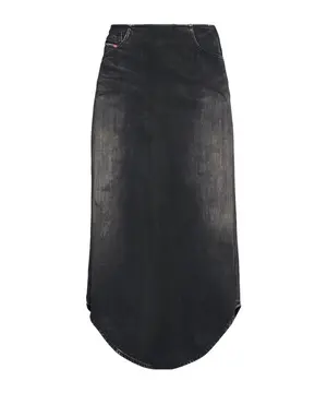 DIESEL® Asymmetrical Denim Mini Skirt