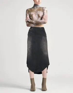DIESEL® Asymmetrical Denim Mini Skirt