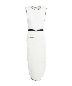 Tory Burch Sleeveless Round Neck Dress - White