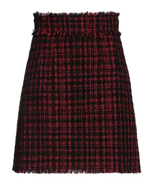 Dolce & Gabbana Flared Checked Tweed Skirt