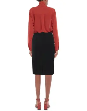 Burberry Solid Color Bodycon Skirt