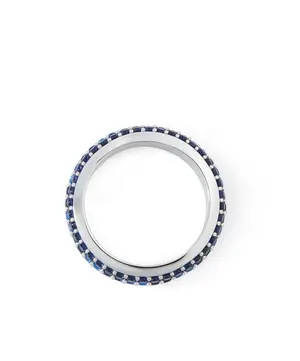 Loewe Thin Pavé Ring In Sterling Silver And Crystals