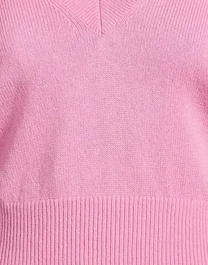 DIESEL® Solid Color Wool V-neck Long Sleeve