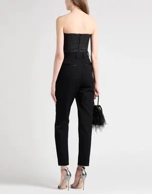 Dolce & Gabbana Flannel Trousers With Satin Trims