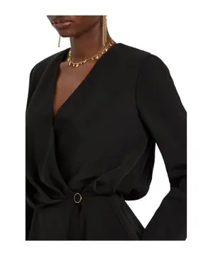 Chloé Draped Woven Wrap Blouse