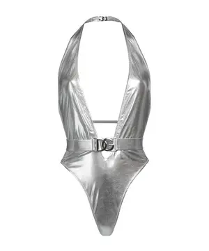 Dolce & Gabbana Metallic Halterneck One-piece Swimsuit