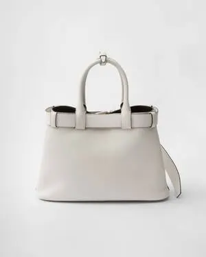 Prada Buckle Small Leather Handbag With Belt