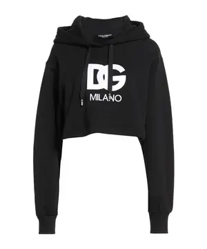 Dolce & Gabbana Solid Color Hoodie - Black