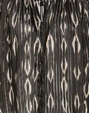 Isabel Marant Étoile Tie Neck Blouse With Pleated Detailing - Black
