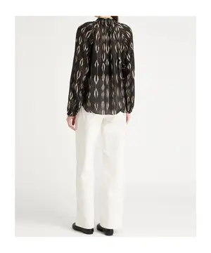 Isabel Marant Étoile Tie Neck Blouse With Pleated Detailing - Black