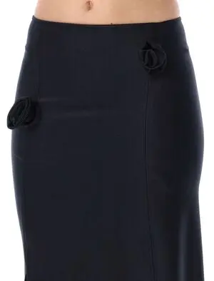 Coperni High-waisted Floral Embellished Skirt
