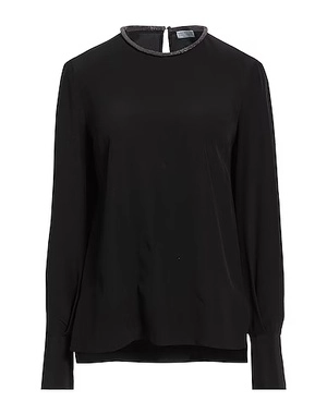 Brunello Cucinelli Simple Solid Color Top - Black