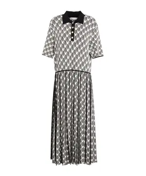 Tory Burch Jacquard Knit Pleated Dress