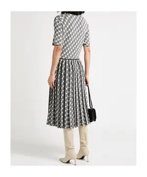Tory Burch Jacquard Knit Pleated Dress