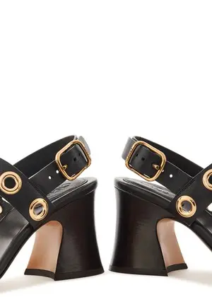 Chloé Janis 80 Eyelet-embellished Leather Sandals