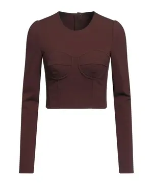 Dolce & Gabbana Solid Color Long Sleeve Top - Red