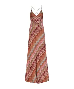 Missoni Snake Print Knit Maxi Dress - Brown