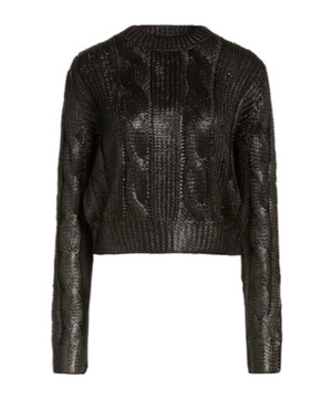 DIESEL® Solid-color Knitted Top - Black