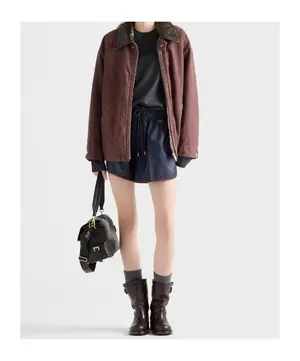 Prada Long-sleeved Wool And Cashmere T-shirt - Slate Ash