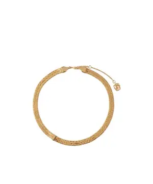 Burberry Engraved Check Necklace - Gold