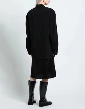 Balenciaga Solid Color Satin Long Sleeve Dress