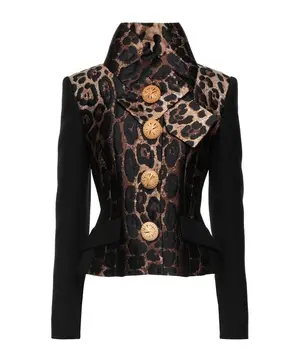 Dolce & Gabbana Leopard Brocade Jacquard Coat