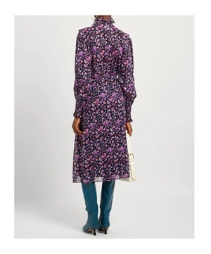 Isabel Marant Étoile Floral Print Long Sleeve Button-down Dress
