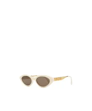 Fendi Narrow Cat-eye Sunglasses - Nude