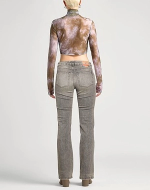 DIESEL® Stretch Denim Flared Pants - Gray