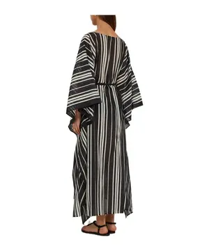 Tory Burch Striped Sheer Kaftan Dress