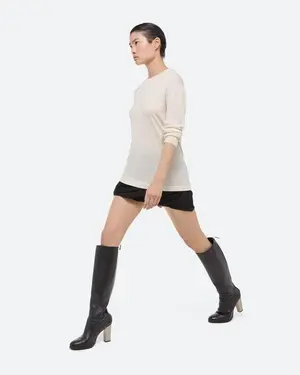 Helmut Lang Layered Silk Miniskirt