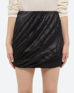 Helmut Lang Layered Silk Miniskirt