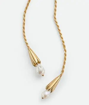 Bottega Veneta Pearl Scarf Necklace