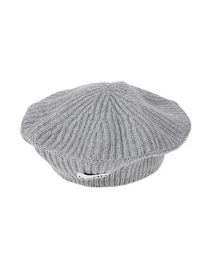 GANNI Simple Knitted Beret - Gray