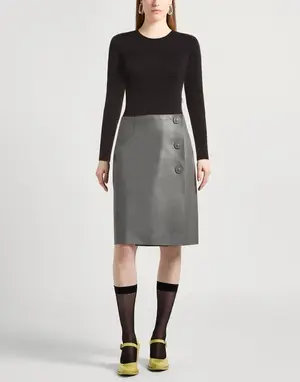 Dolce & Gabbana Solid Long Sleeve Cropped Top