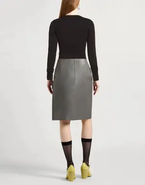 Dolce & Gabbana Solid Long Sleeve Cropped Top