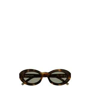 Saint Laurent Oval Logo Sunglasses