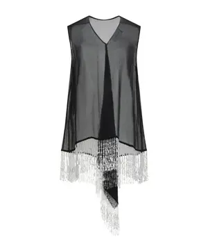 Sportmax Fringed Hem Vest - Gray